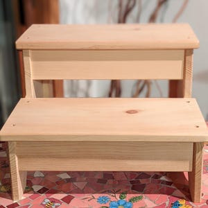 Children's Hand Painted Fox Step Stool, Wildlife-animal Stool for Kids ...