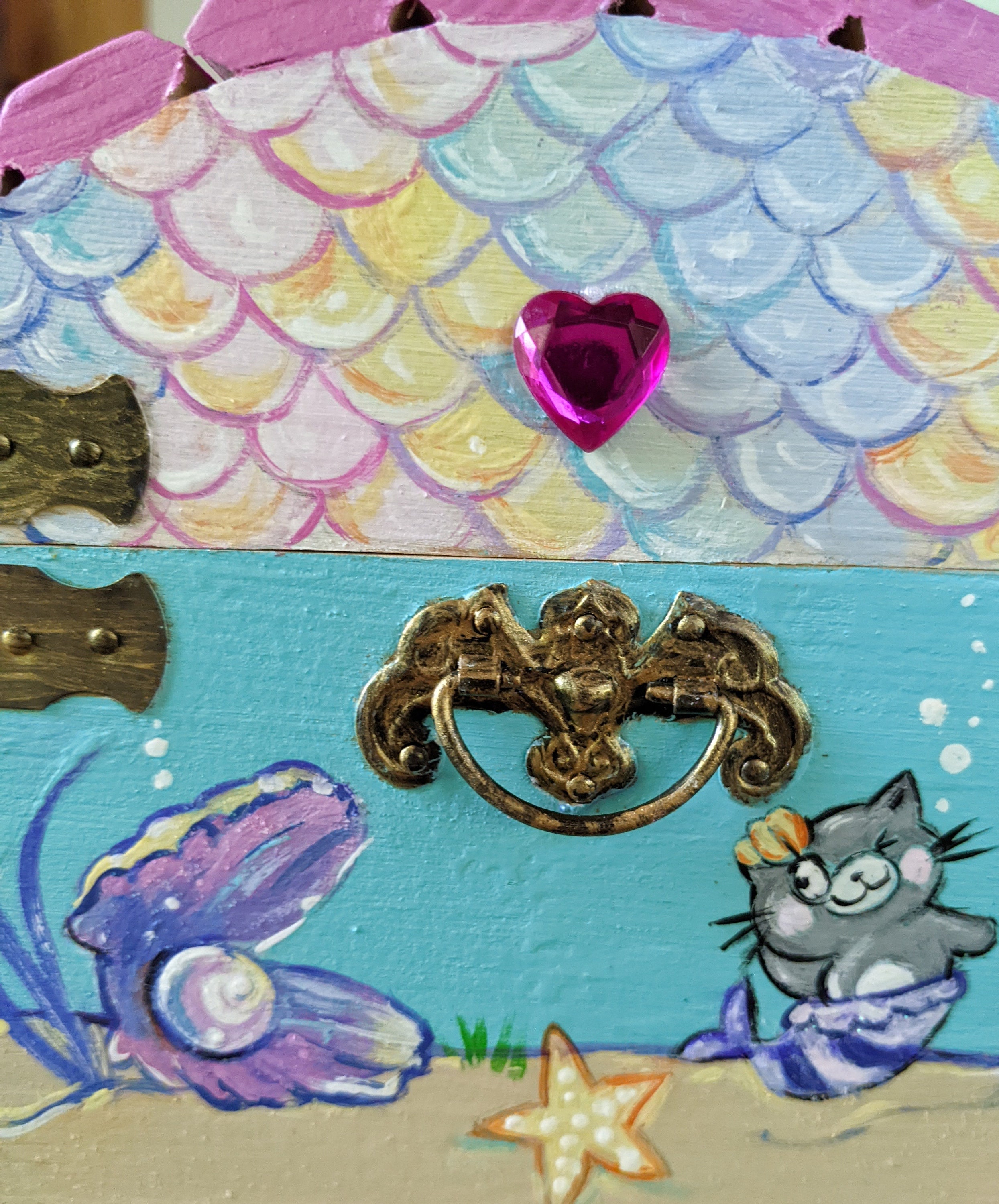 Girl's Purr-maid Treasure Chest: Hand Painted Small Keepsake Box - Etsy