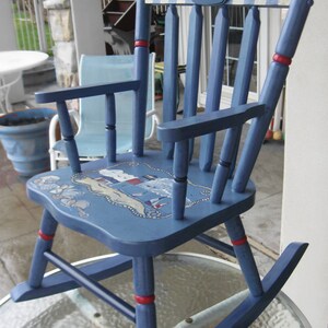Painted Nautical Rocker,nautical Lighthouse Rocker, Sail Boat Rocking ...