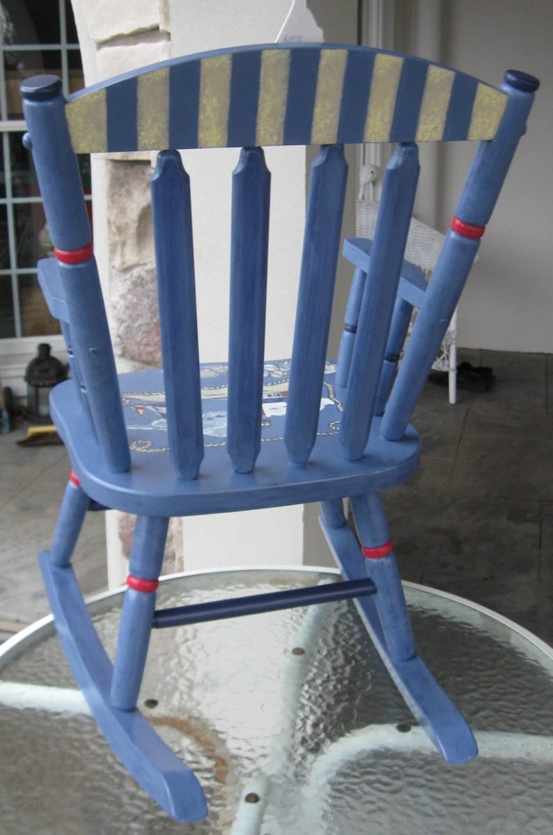 Painted Nautical Rockernautical Lighthouse Rocker Sail Boat - Etsy