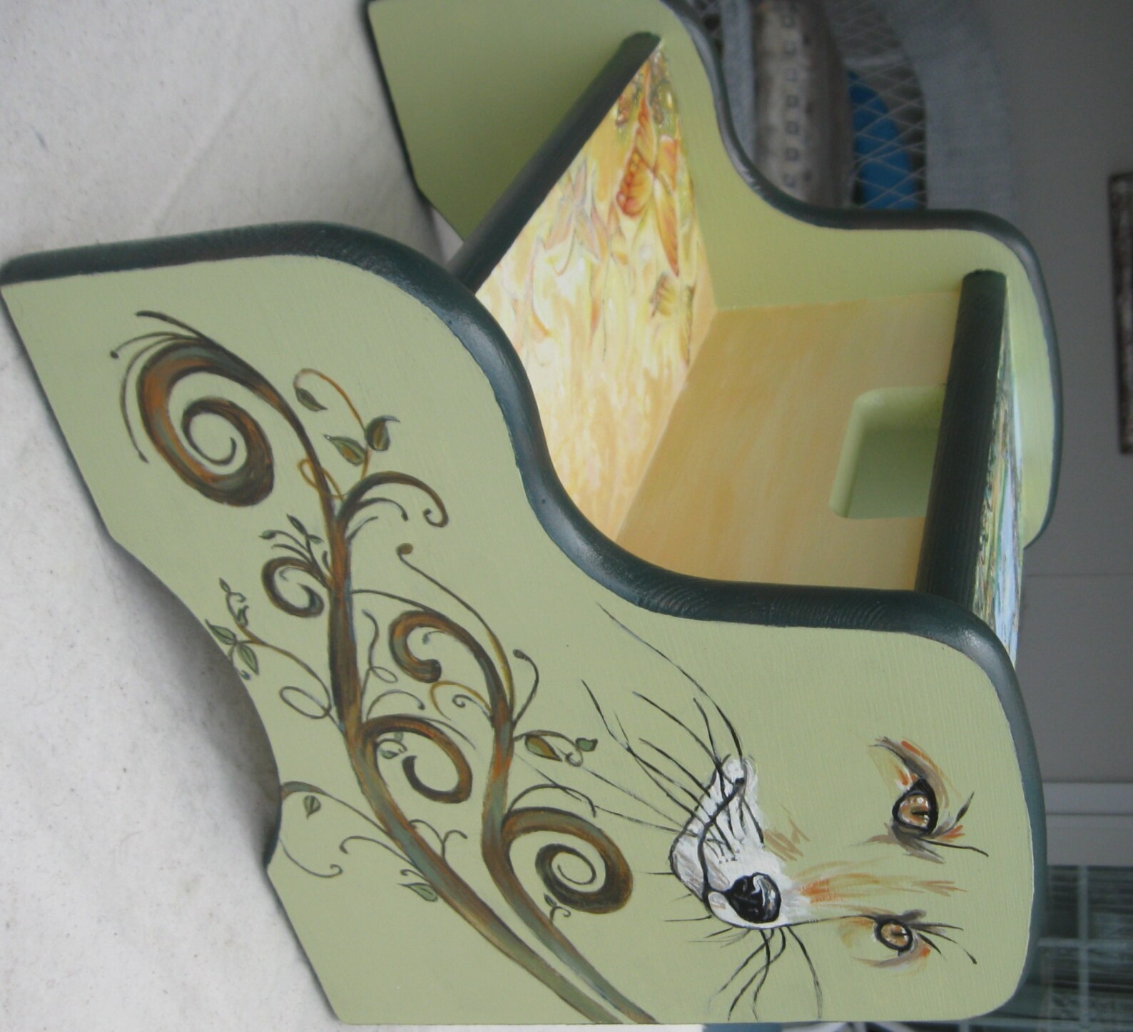Children's Hand Painted Fox Step Stool Wildlife-animal - Etsy