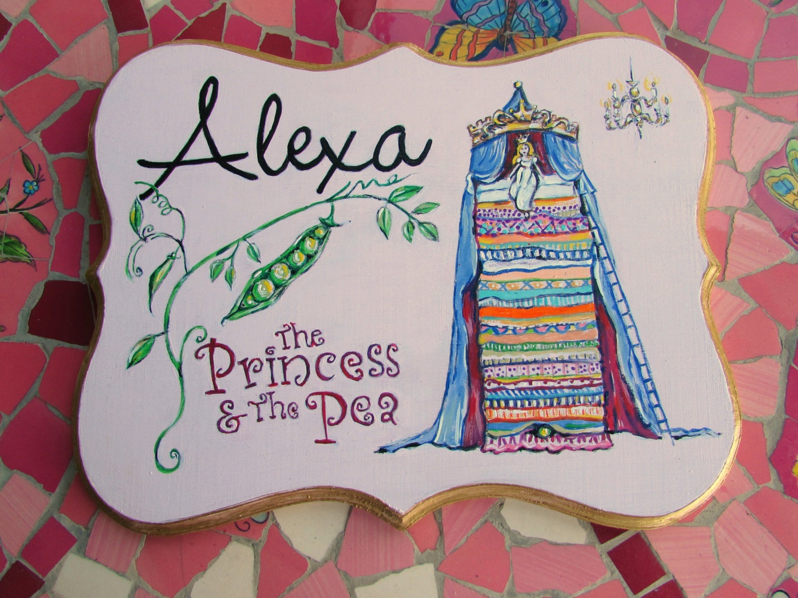 Custom Princess Hand Painted Name Plaque Fairy Tale Name | Etsy