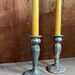 Vintage Pewter Taper Candle Holders-eclectic Victorian Style - Etsy