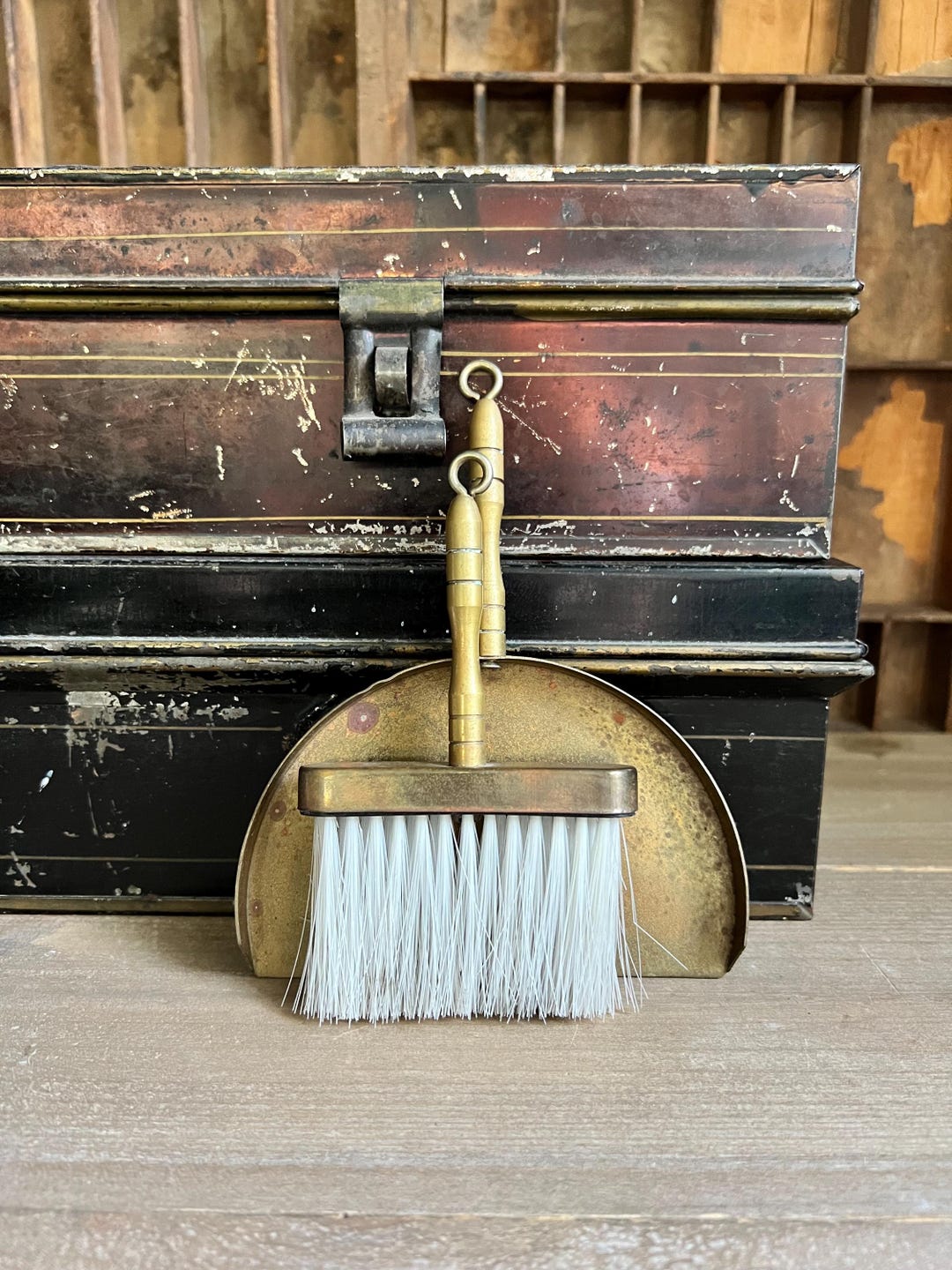 Antique Brass Crumb Set-brush and Dustpan - Etsy