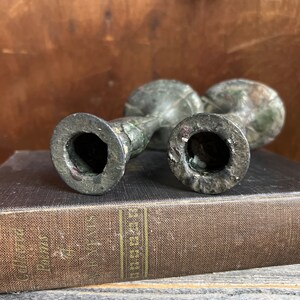 Vintage Pewter Taper Candle Holders-eclectic Victorian Style - Etsy