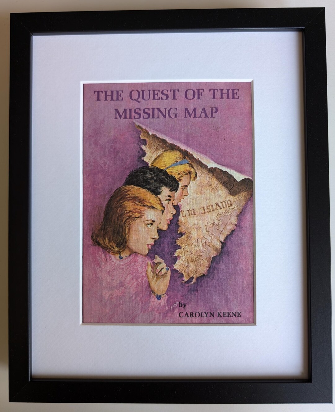 Nancy Drew Framed Book Cover, the Quest of the Missing Map - Etsy