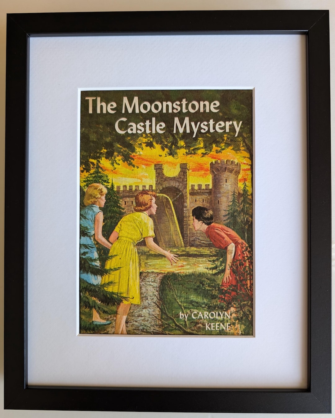 Nancy Drew Framed Book Cover, the Moonstone Castle Mystery - Etsy