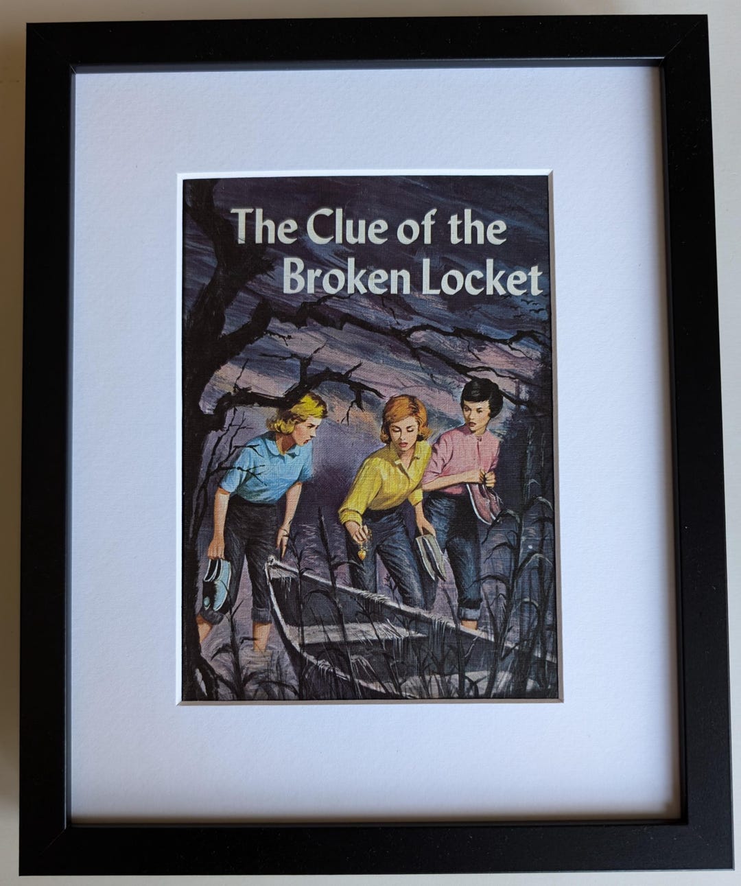 Nancy Drew Framed Book Cover, the Clue of the Broken Locket - Etsy