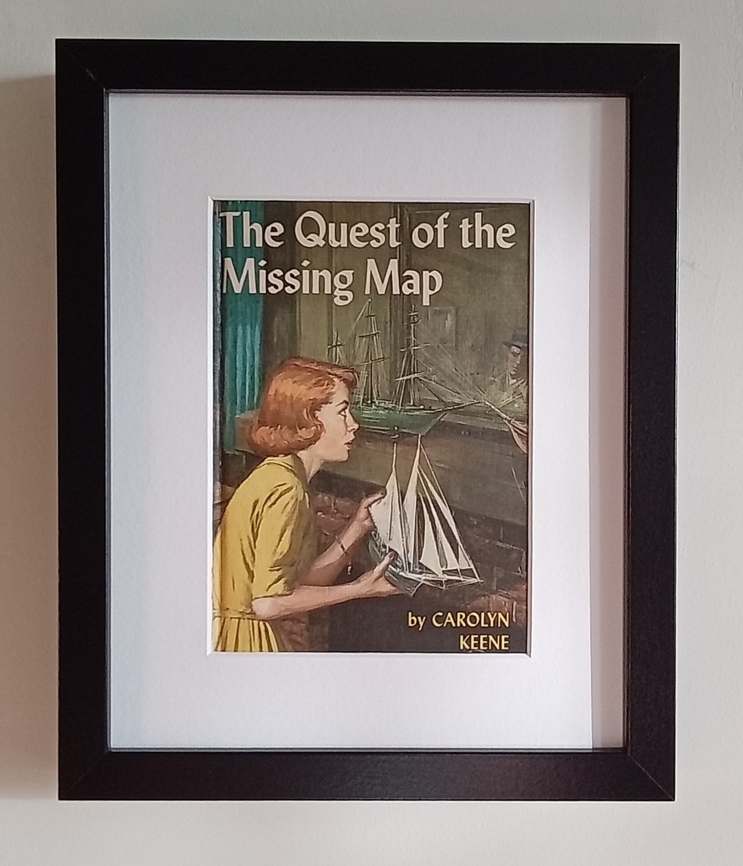 Nancy Drew Framed Book Cover, the Quest of the Missing Map - Etsy