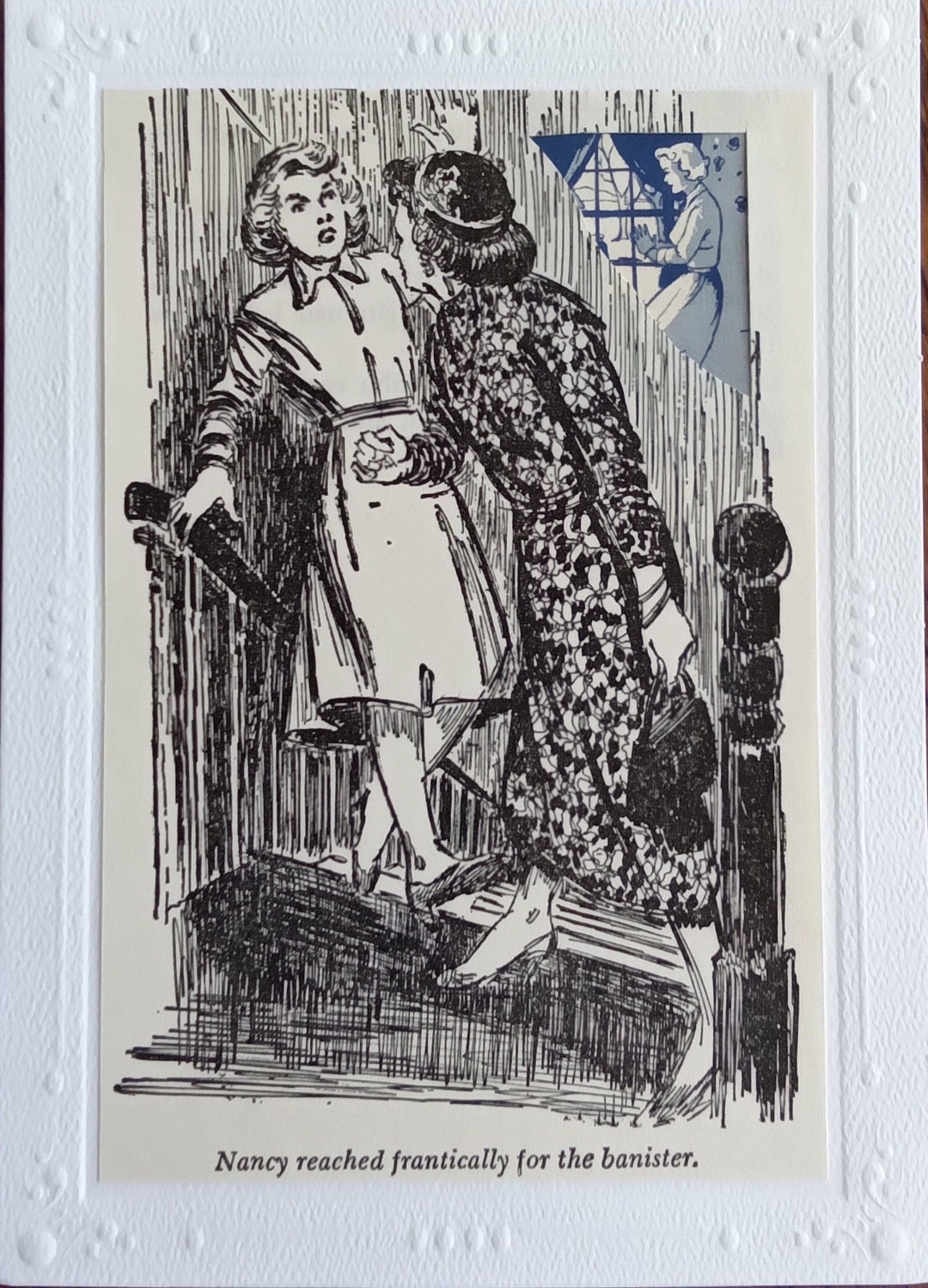 Nancy Drew, She Reached Frantically...handmade Note Card - Etsy