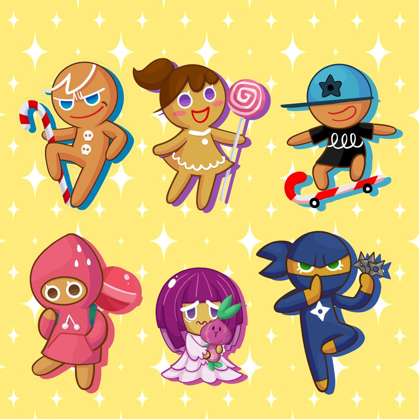 Cute Cookie Run Ovenbreak Gingerbrave Gingerbright Skater - Etsy