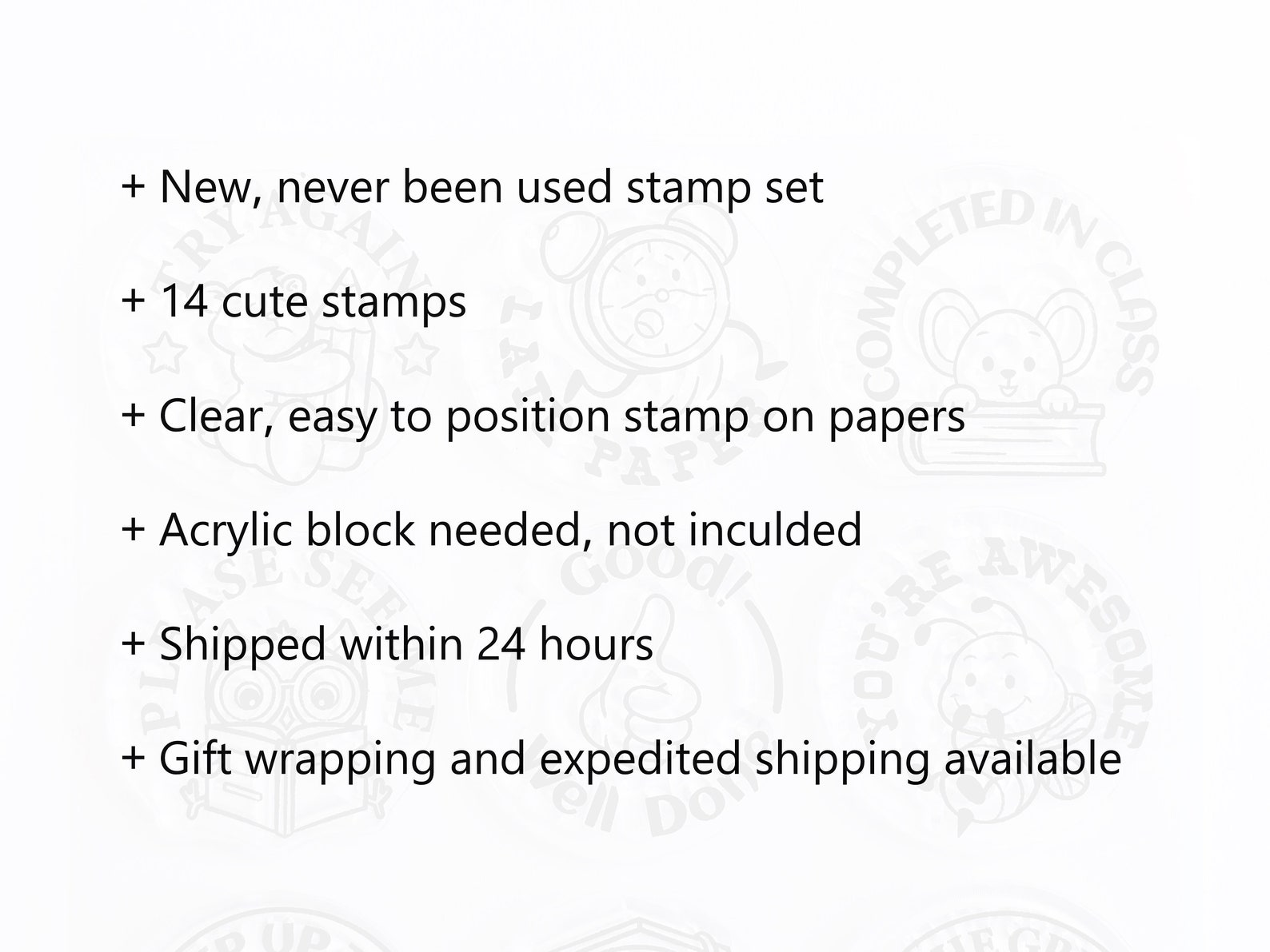 Teacher Grading Stamps: Clear Stamp Set for High School Teacher ...