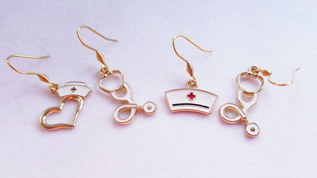Mismatched Doctor Nurse Earrings Medical School Worker - Etsy