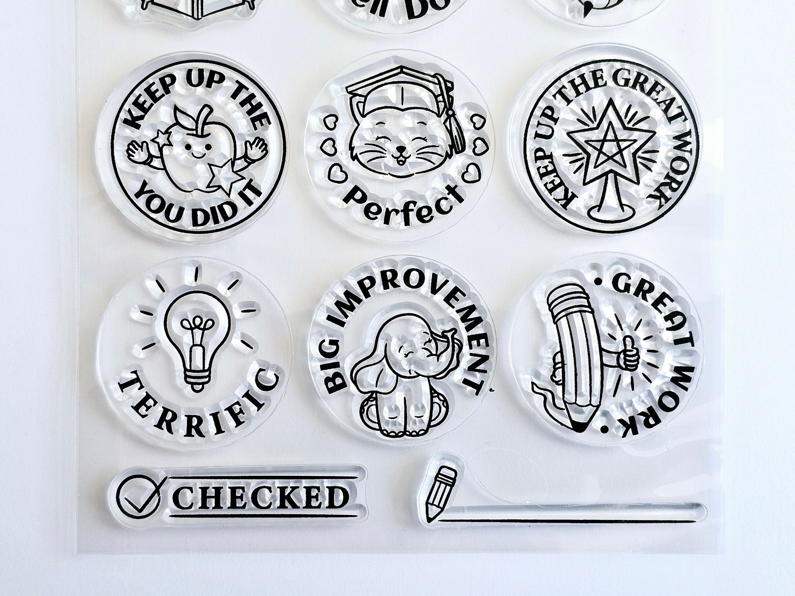 Teacher Grading Stamps: Clear Stamp Set for High School Teacher ...