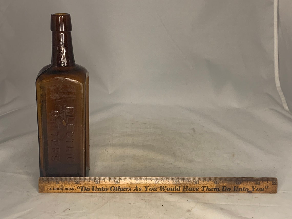 Electric Bitters H. E. Bucklen & Co. Amber Bottle C. 1890s - Etsy