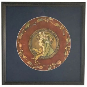 Original Art Nouveau Mucha Style Portrait Painting FREE SHIPPING - Etsy