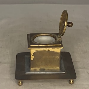 Arts & Crafts Bradley and Hubbard Brass Inkwell - Etsy