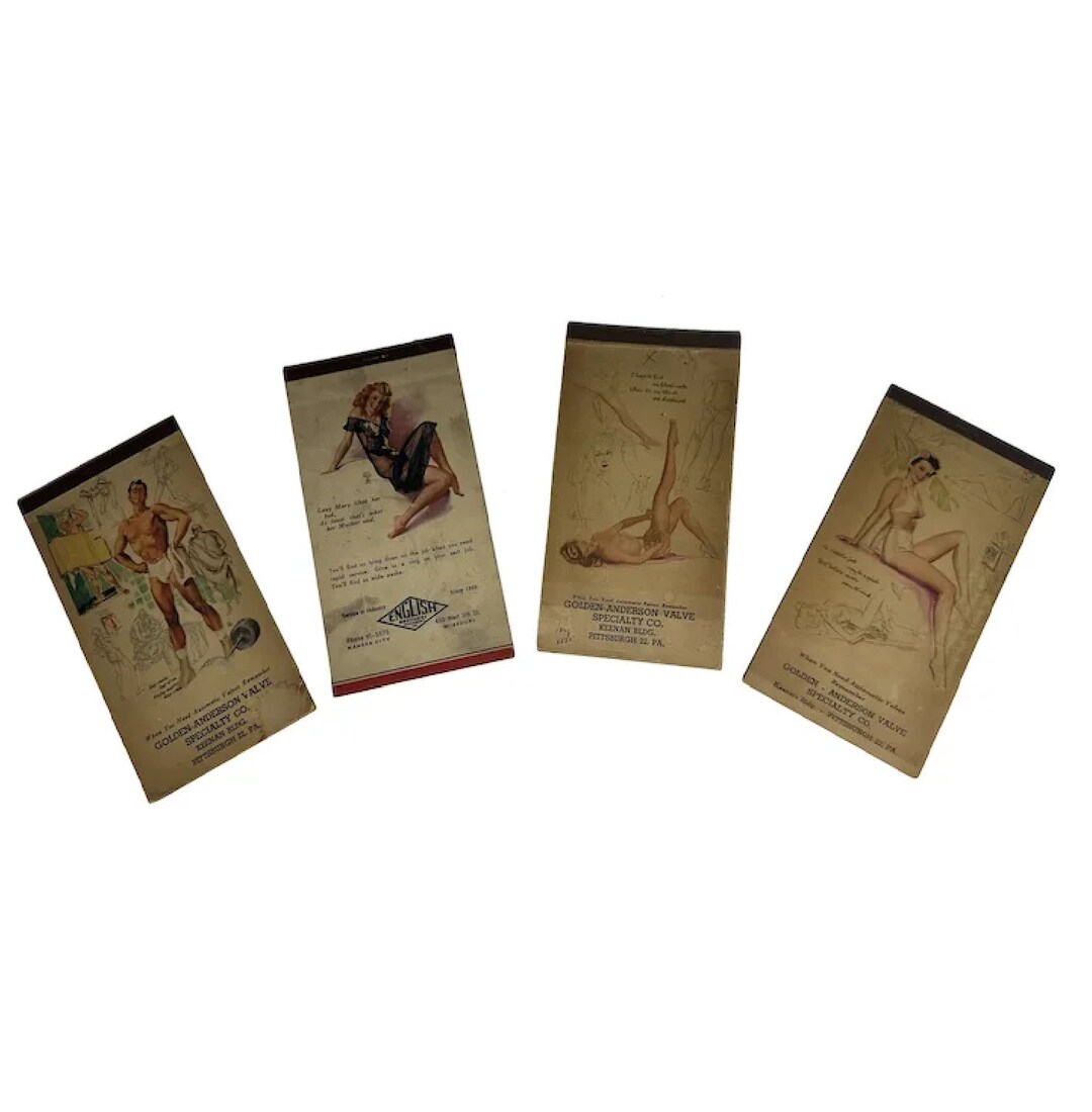 Vintage Pinup Advertising Calendar Notepads C. 1947-48 - Etsy