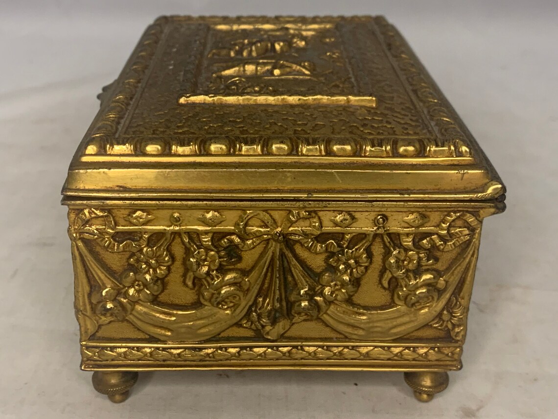 Jennings Brothers Repousse Jewelry Box JB 2735 | Etsy