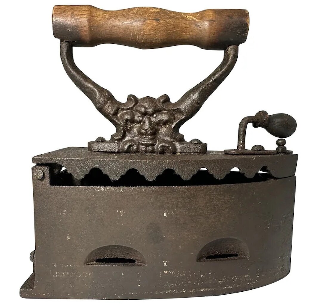 Antique Cast Iron Charcoal Iron: Grotesque Devil Head, 19th Century - Etsy