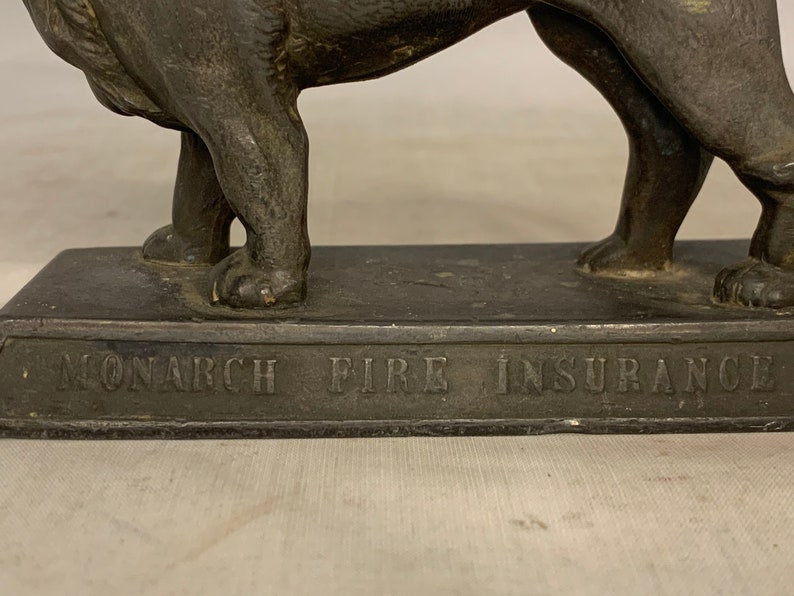Monarch Fire Insurance Co. Lion Paperweight C. 1930s RARE | Etsy