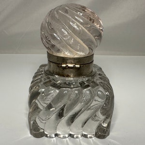 Victorian Swirled Glass Large Inkwell FREE SHIPPING! - Etsy