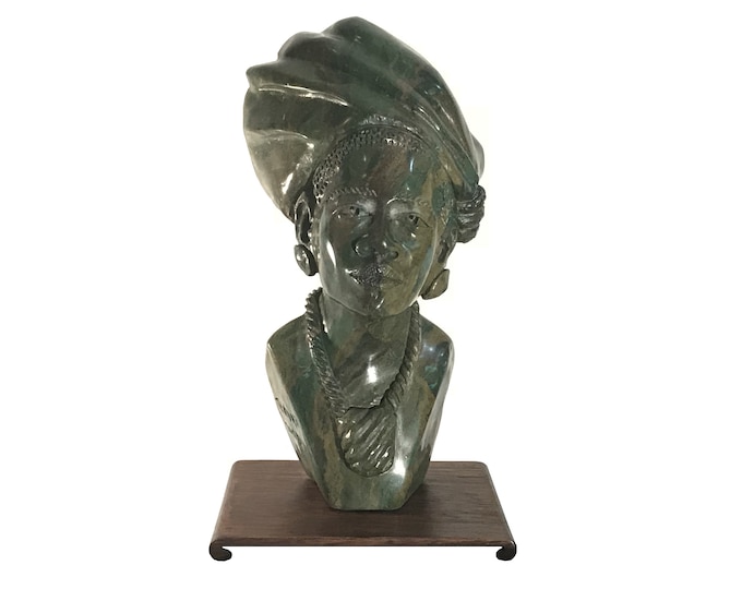 Tandi Shona Verdite Stone Sculpture Bust of Zimbabwe Woman by Tendayi ...