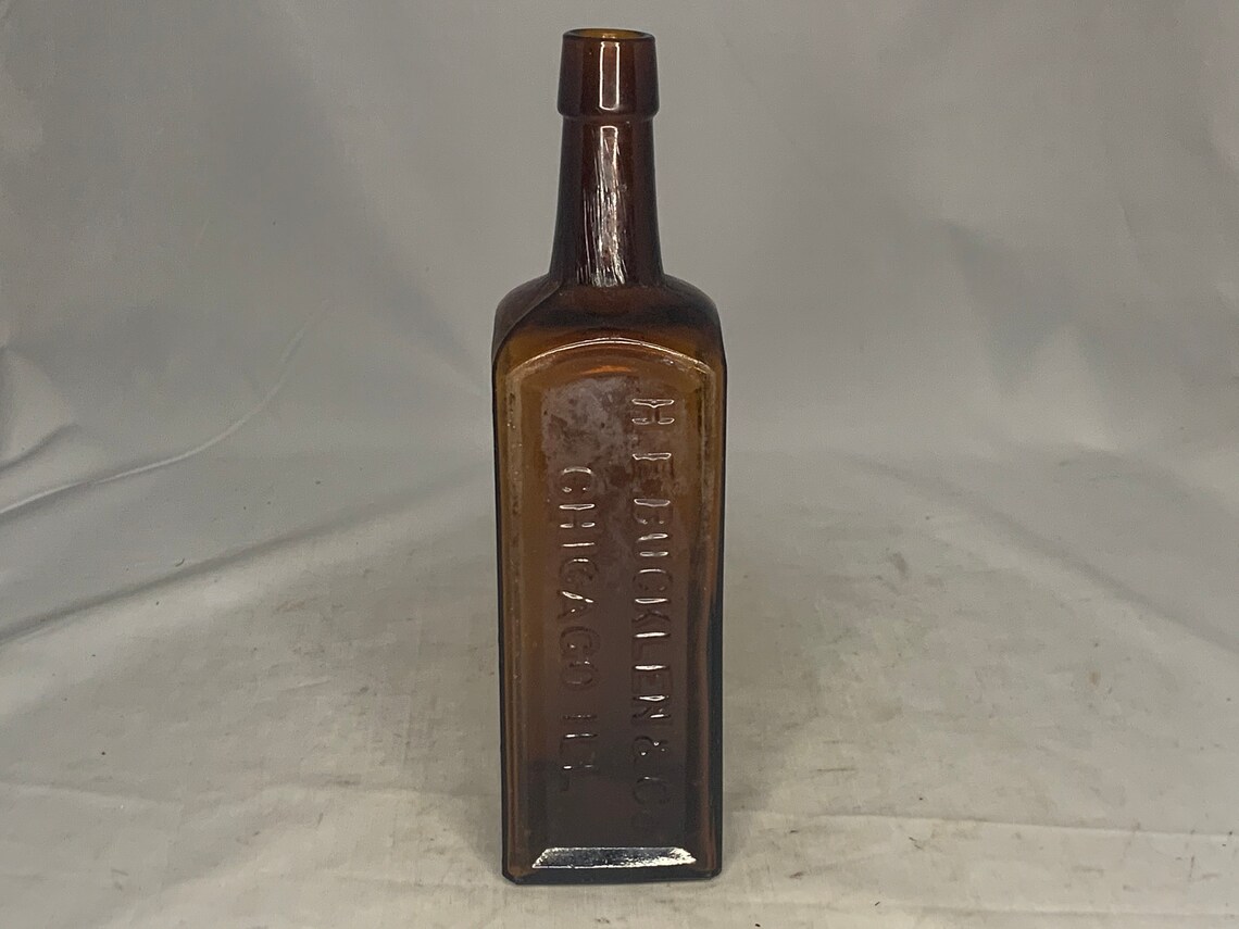 Electric Bitters H. E. Bucklen & Co. Amber Bottle C. 1890s - Etsy
