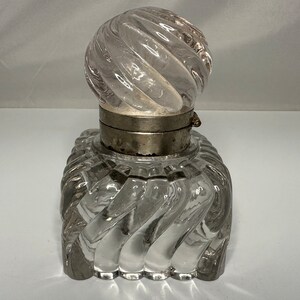 Victorian Swirled Glass Large Inkwell FREE SHIPPING! - Etsy