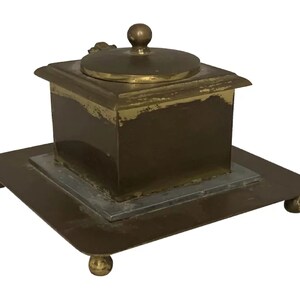 Arts & Crafts Bradley and Hubbard Brass Inkwell - Etsy