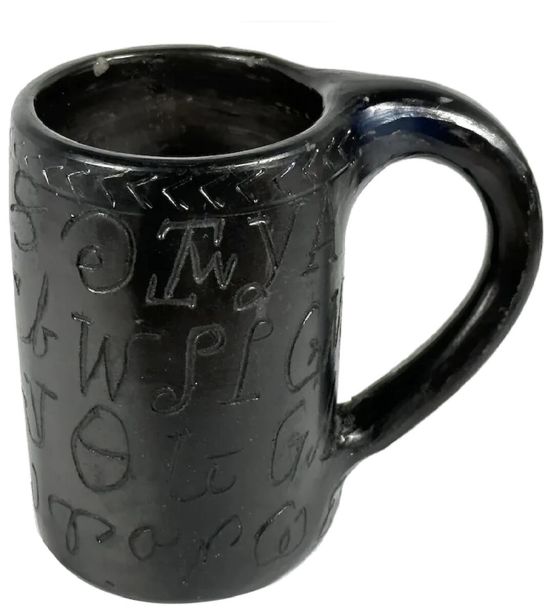 Cherokee Blackware Pottery ABC Mug by Louise Bigmeat Maney FREE ...