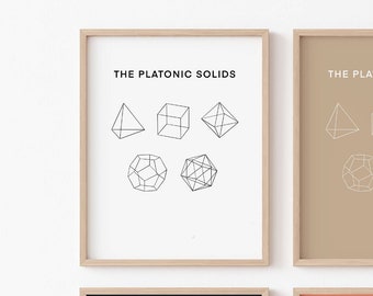 Platonic Solids Poster - Etsy