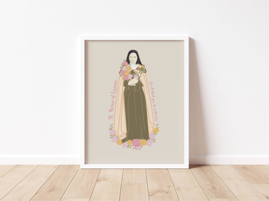 ST THERESE of LISIEUX- Catholic Saint Art Print - Digital Download ...