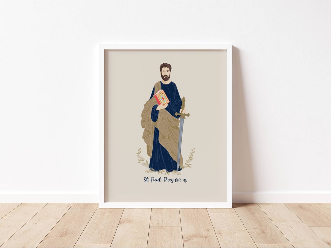 St. PAUL THE APOSTLE - Catholic Saint Art Print - Digital Download ...