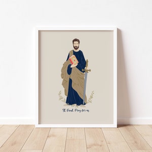 St. PAUL THE APOSTLE - Catholic Saint Art Print - Digital Download ...