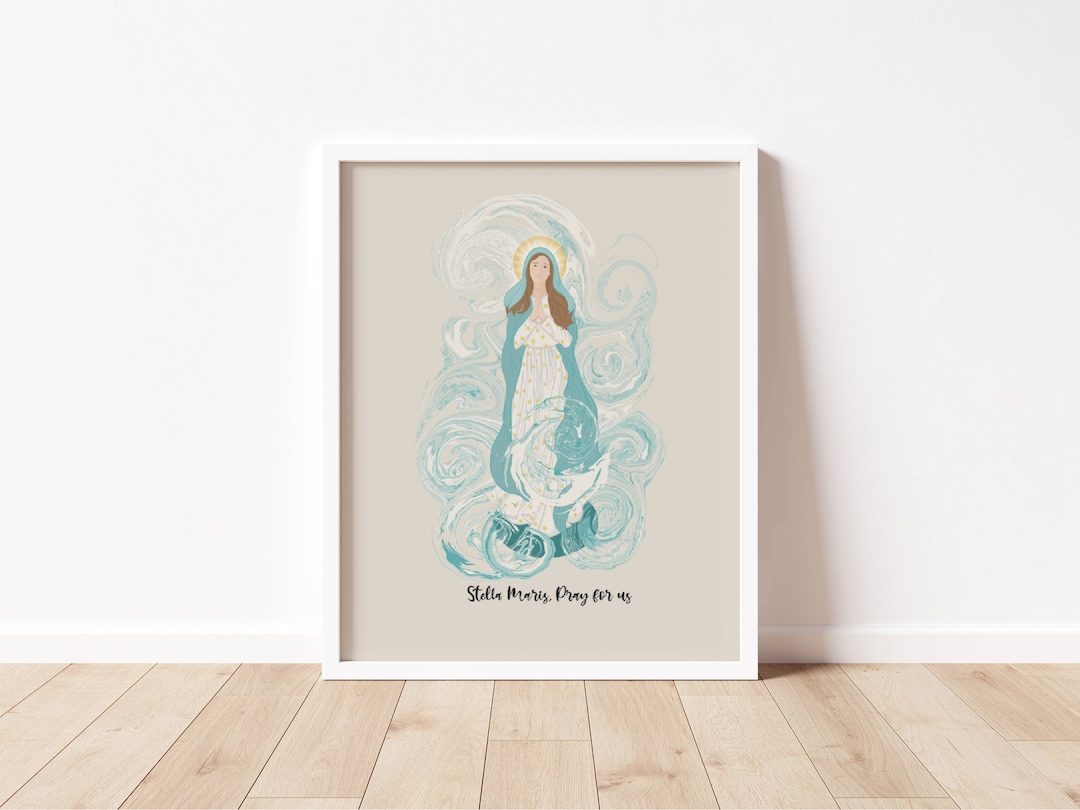 Feast Day Our Lady, Star of the Sea, STELLA MARIS Catholic Saint Art ...