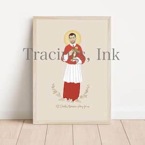 St CHARLES BORROMEO - Catholic Saint Art Print - Digital Download ...