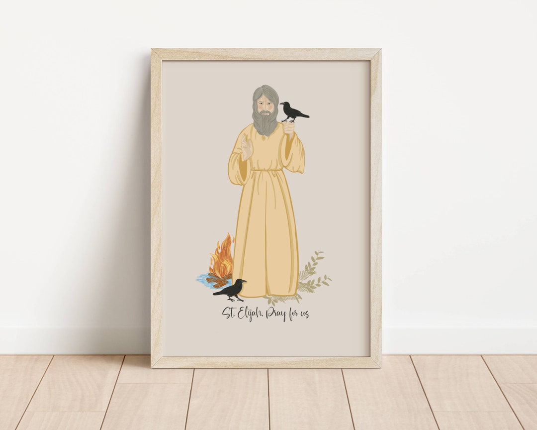ST ELIJAH - Catholic Saint Art Print - Digital Download - Communion of ...