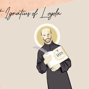 St IGNATIUS of LOYOLA - Catholic Saint Art Print - Digital Download ...