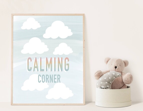 CALMING CORNER POSTER Printable Stretching Breathing Yoga | Etsy