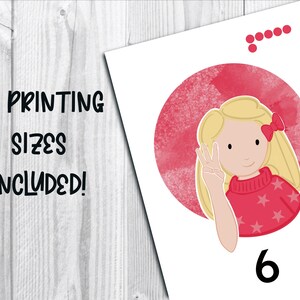 10 ASL NUMBER COUNTING Posters - Flashcards- Printable Sign Language ...