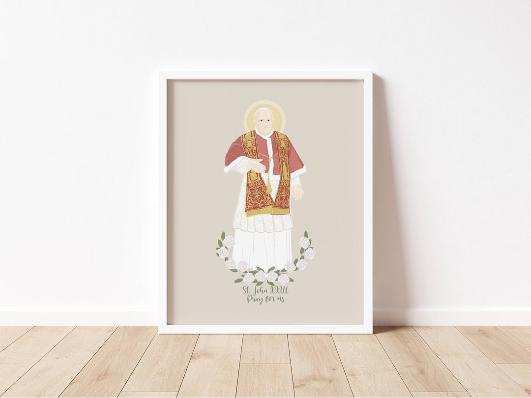 St. JOHN XXIII - Catholic Saint Art Print - Digital Download ...