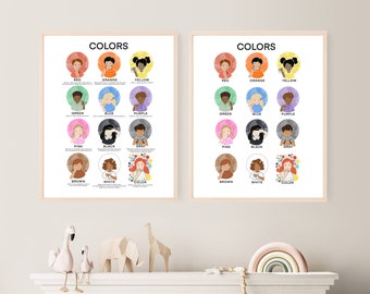 Colors Flashcards in American Sign Language Educational ASL - Etsy