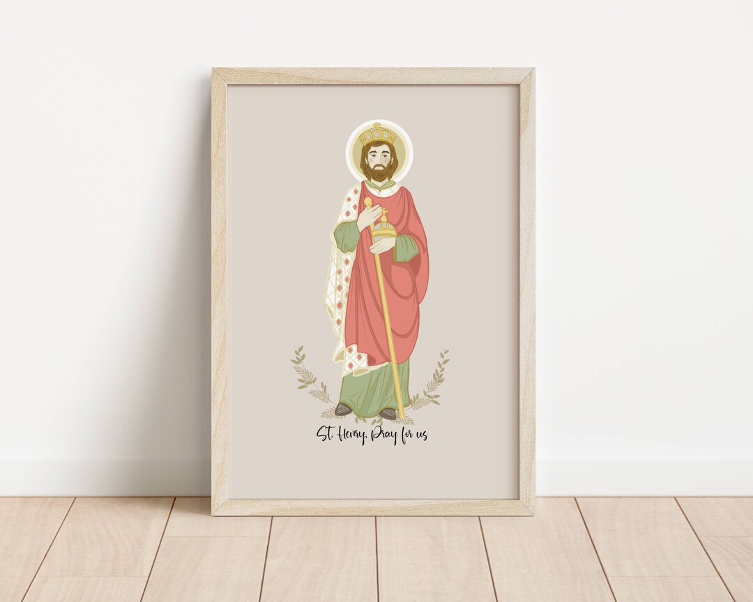 St HENRY- Catholic Saint Art Print - Digital Download - Communion of ...