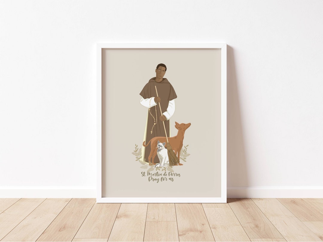 St. MARTIN DE PORRES - Catholic Saint Art Print - Digital Download ...