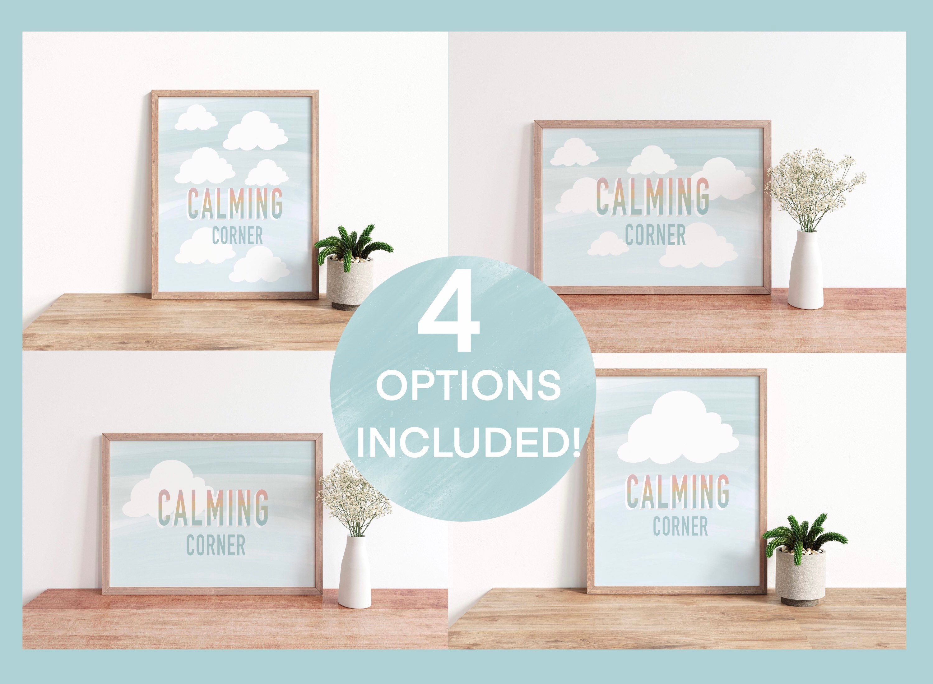 CALMING CORNER POSTER Printable Stretching Breathing Yoga | Etsy Canada