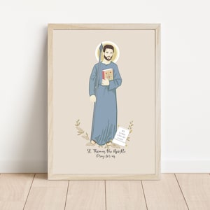 St THOMAS the APOSTLE - Catholic Saint Art Print - Digital Download ...