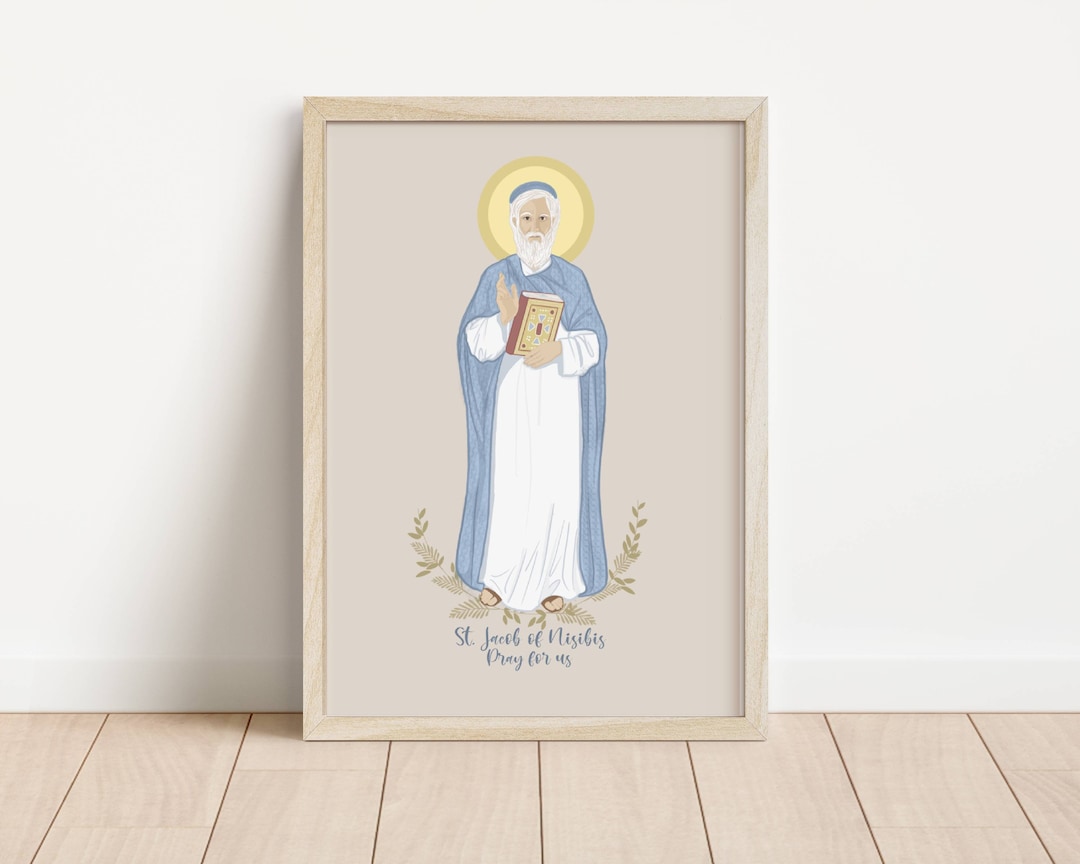 St JACOB of NISIBIS - Catholic Saint Art Print - Digital Download ...