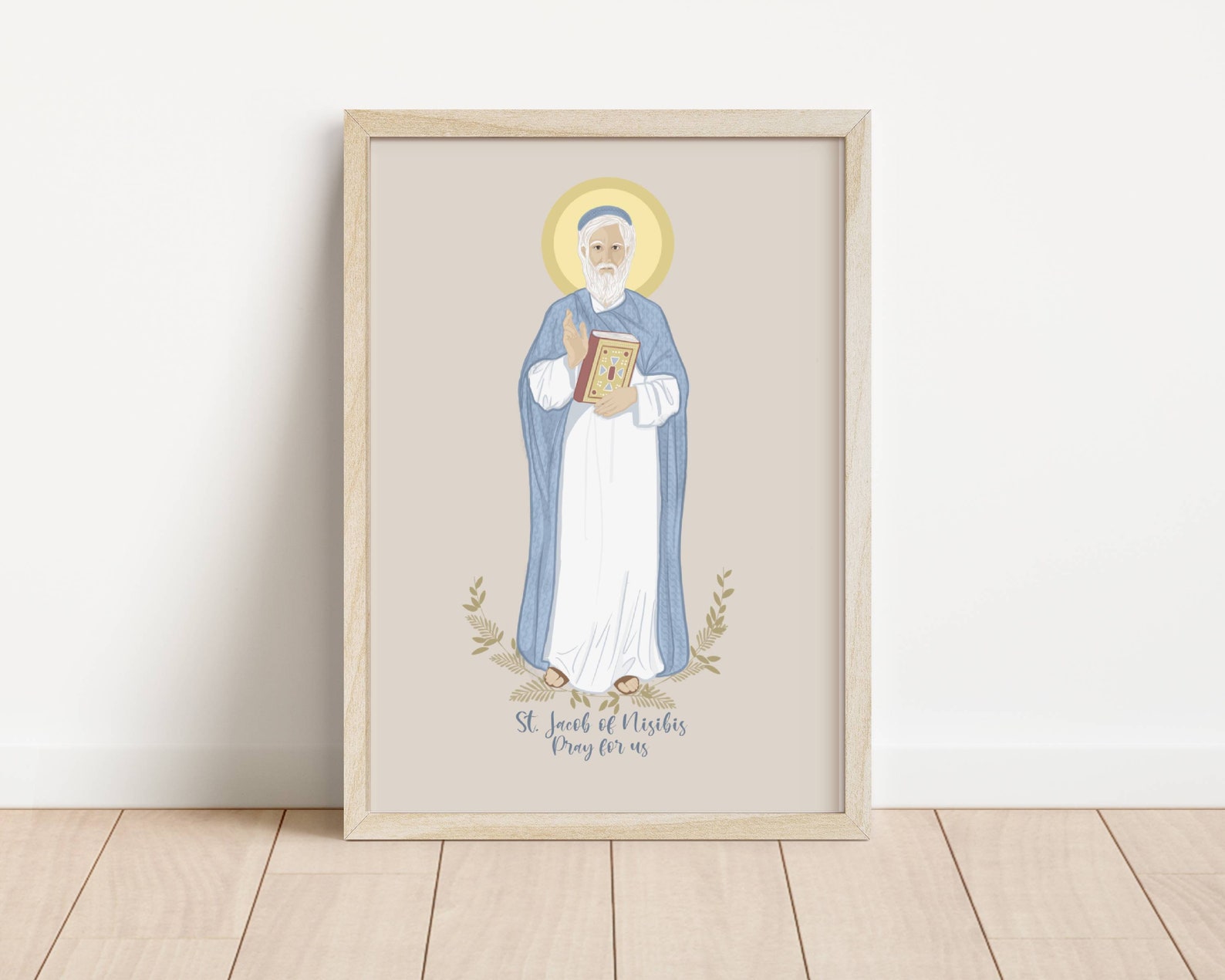 St JACOB of NISIBIS - Catholic Saint Art Print - Digital Download ...