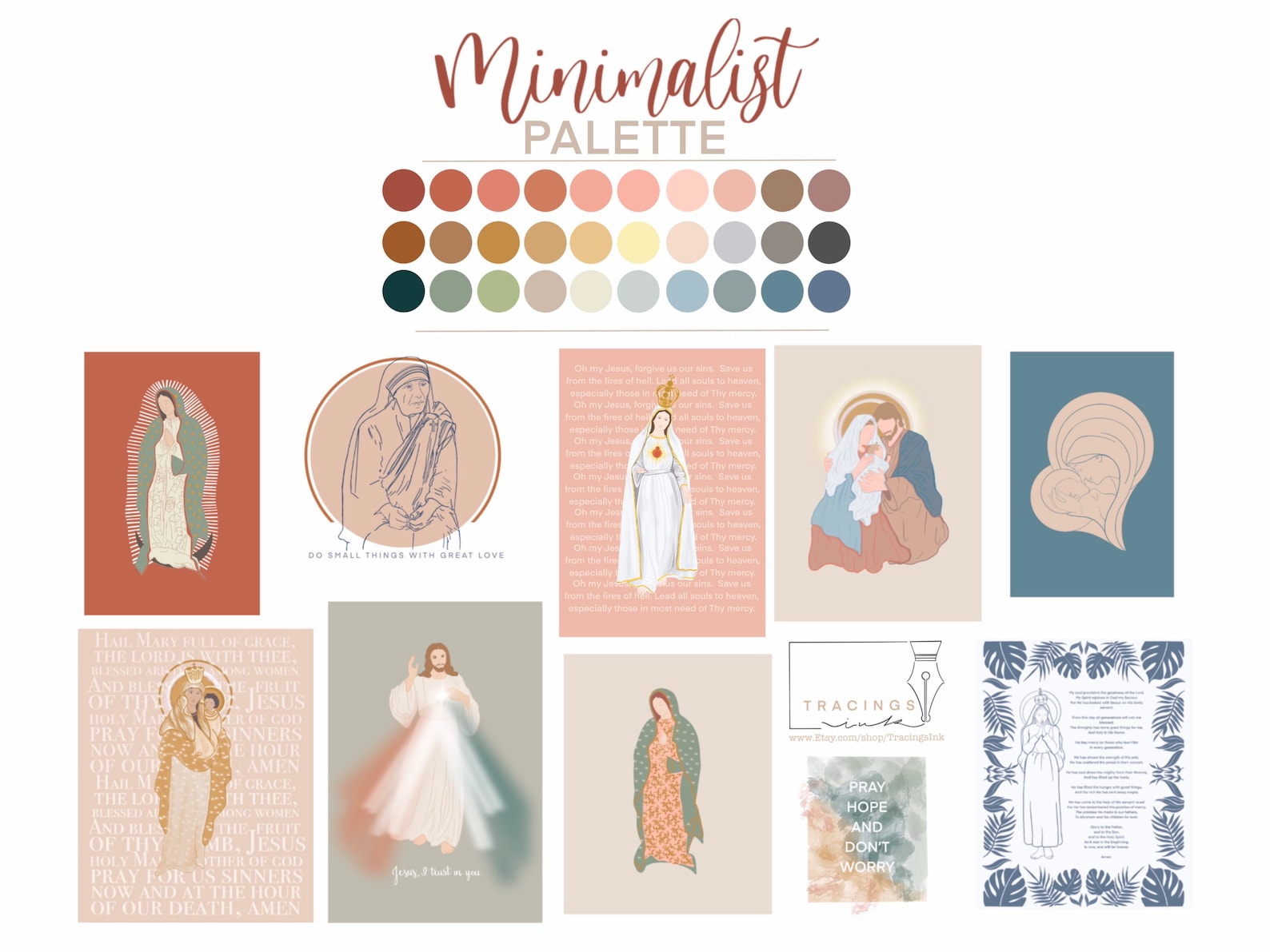 Divine Mercy - Minimalist Catholic Art Print - DIGITAL DOWNLOAD - Jesus ...